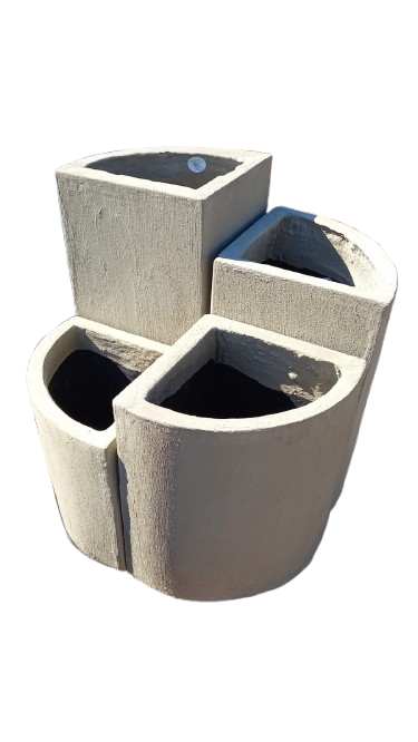 Concrete Corner Pot Various Sizes – Gardenvale